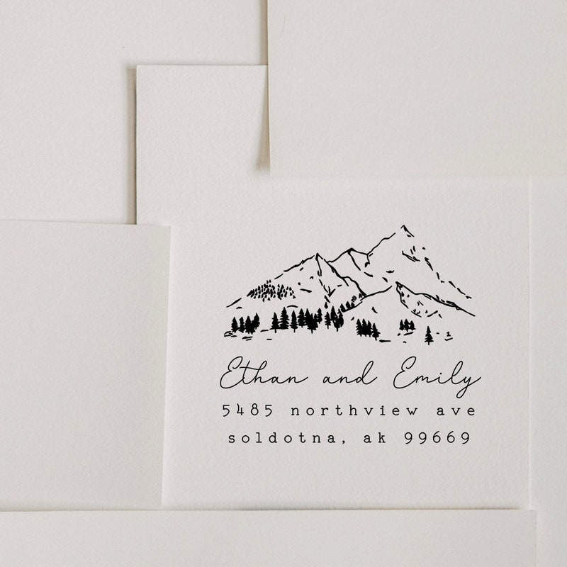 Mountain Stamp - Etsy