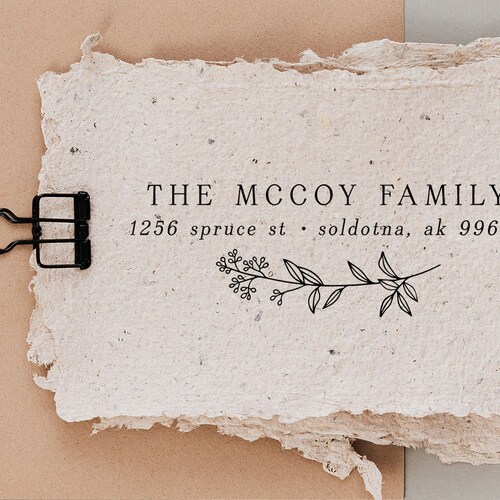 Custom Return Address Stamp Typewriter Font Stamp - Etsy