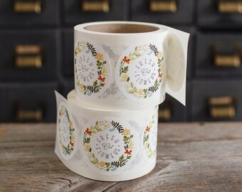 Flower Bouquet Sticker Fresh Cut Flowers Label Floral - Etsy