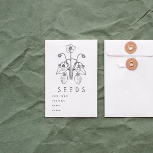Strawberry Seed Packet Stamp Fruit Seed Stamp Seed Labeling - Etsy