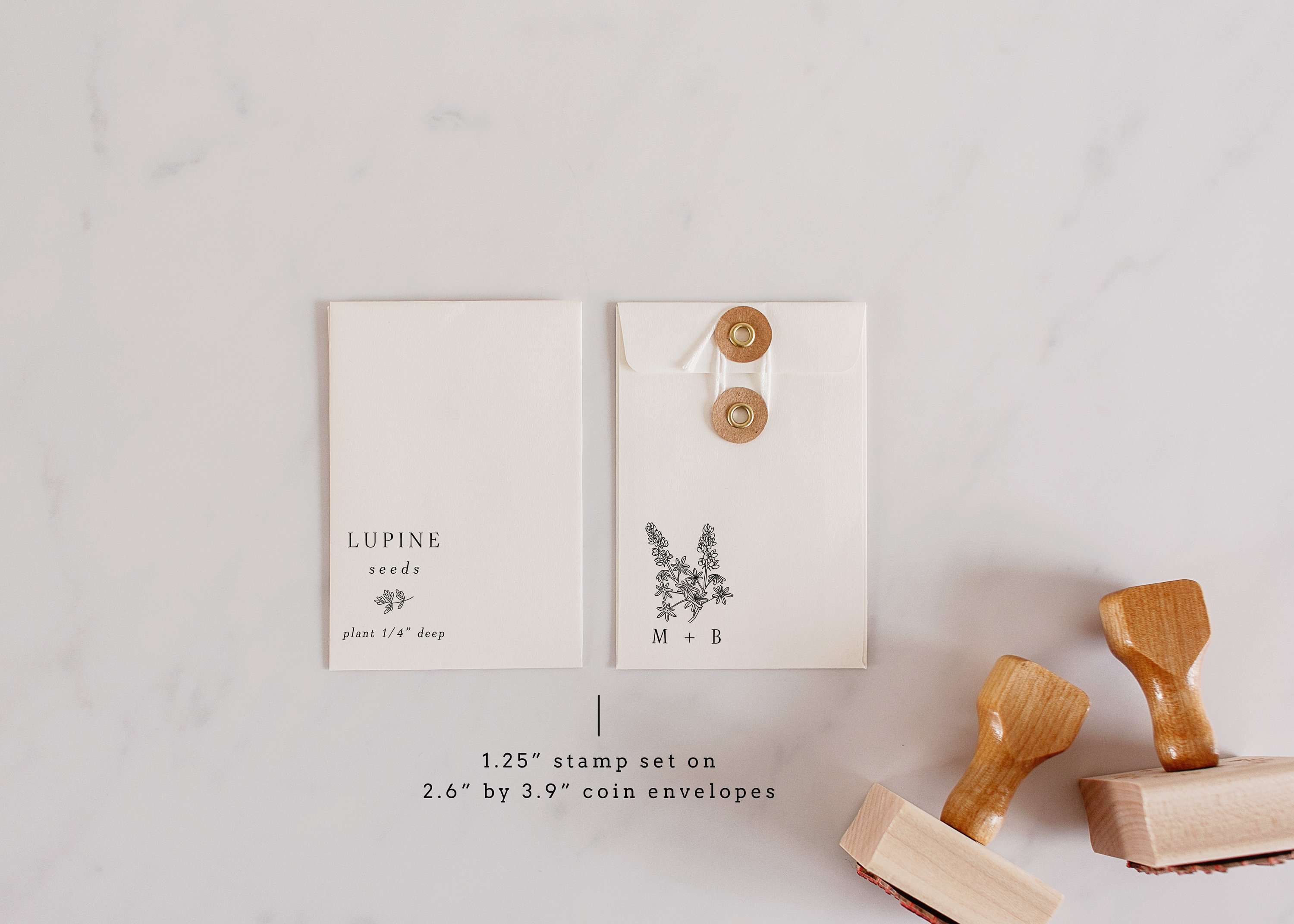 Lupine Seeds Stamp Set, Custom Wedding Favor, Wildflower Wedding ...