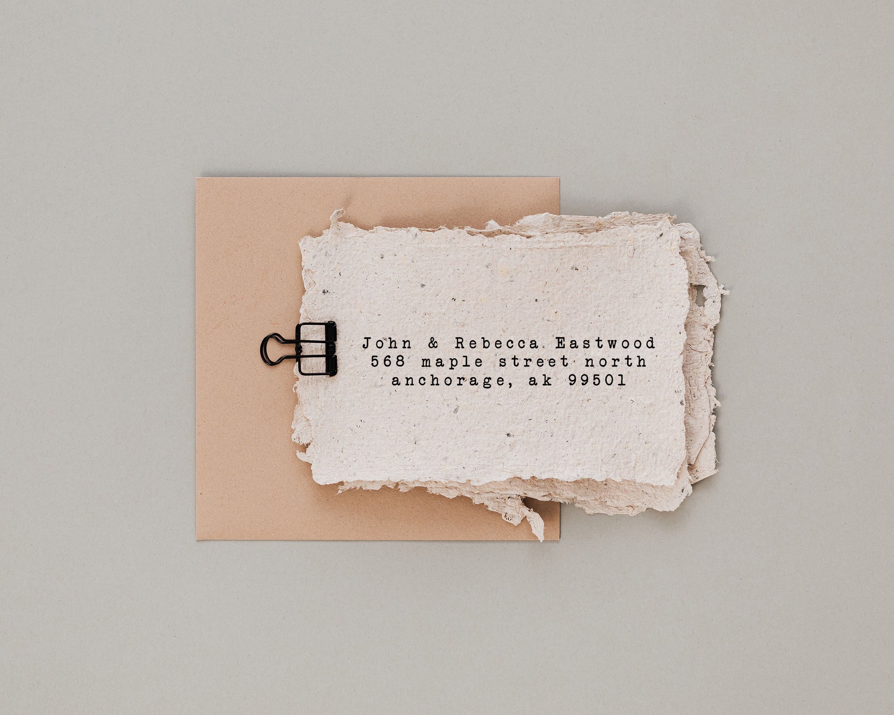 Minimalist Return Address Stamp | Custom Return Address Stamp | Simple ...