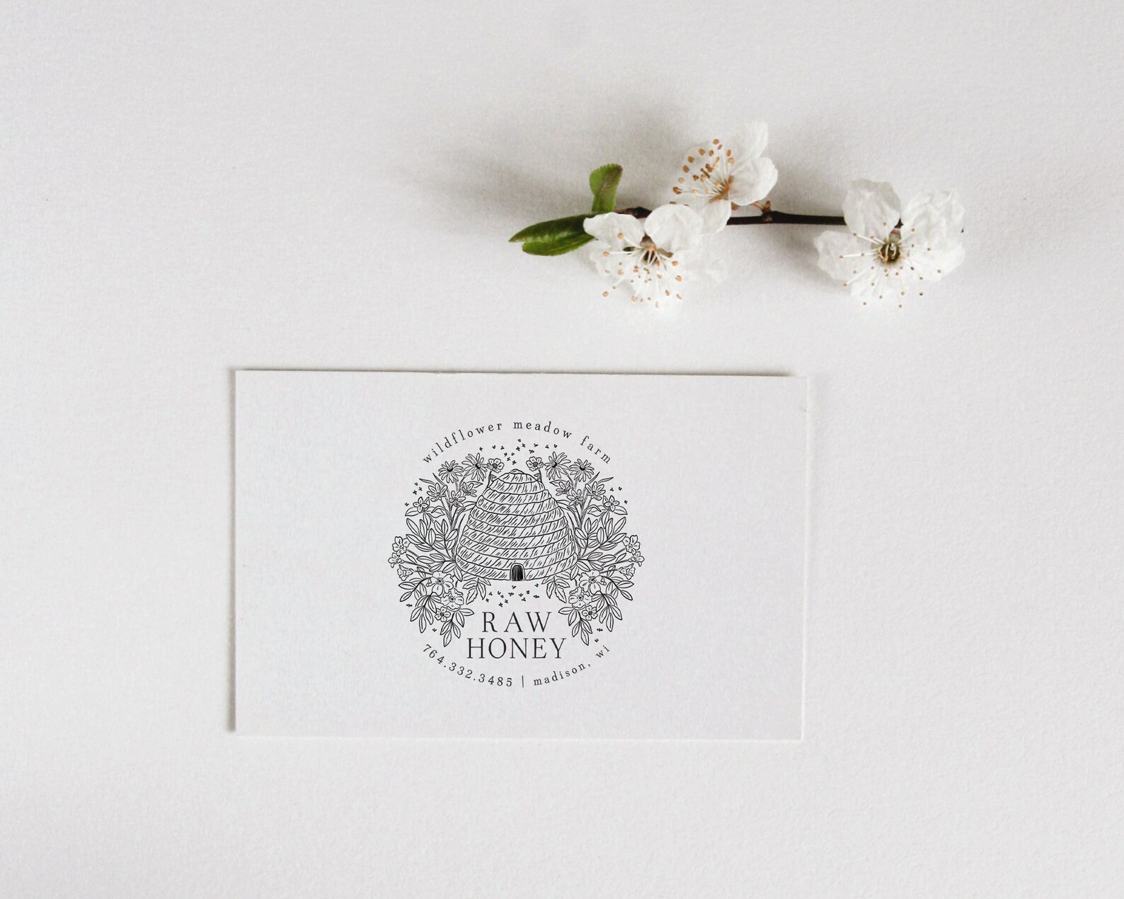Bee Hive Wildflower Honey Labels, Honey Stamp, Honey Stamp for Jars ...
