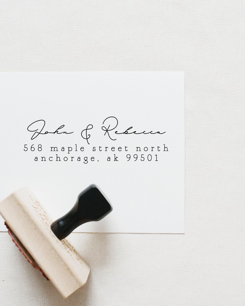 Minimalist Return Address Stamp Custom Return Address Stamp | Etsy