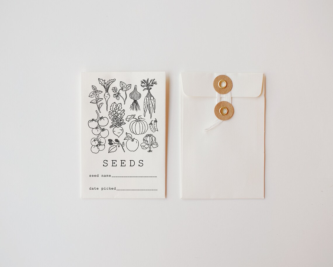 Seed Packet Stamp, Seed Labeling Stamp, Veggie Seed Stamp, Vegetable ...