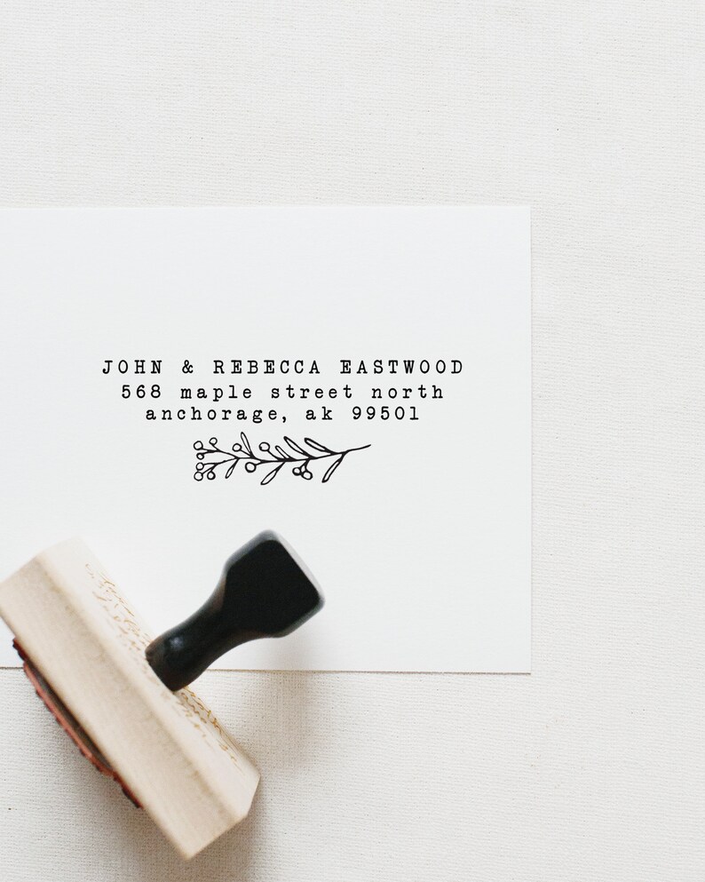 Custom Return Address Stamp Typewriter Font Stamp | Etsy Custom Return Address Stamp Typewriter Font Stamp | Etsy