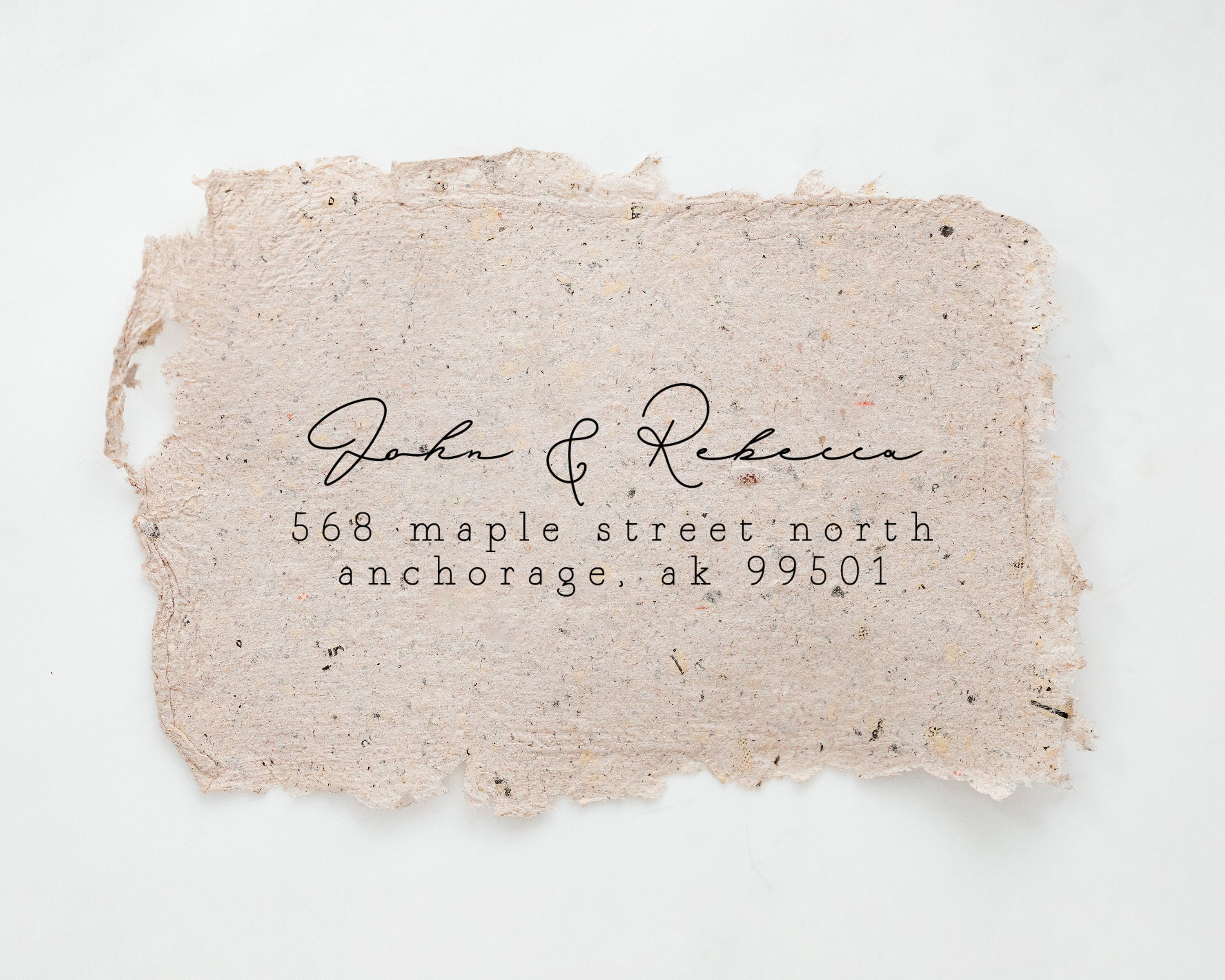 Minimalist Return Address Stamp | Custom Return Address Stamp | Simple ...