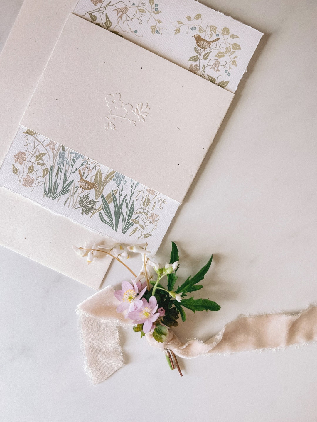 BEATRICE Floral Embosser Simple Envelope Embosser Emboss - Etsy