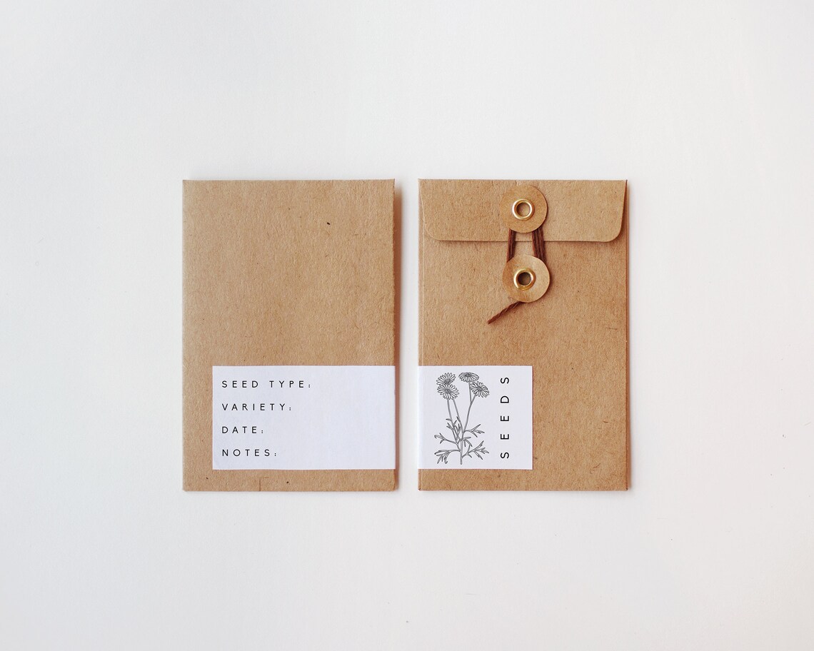 Seed Labeling Labels for Seed Packets Write on Seed Labels - Etsy UK