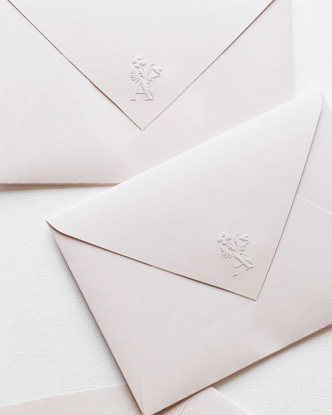 Alpine Meadow Monogram Embosser, Floral Embosser, Emboss Wedding ...