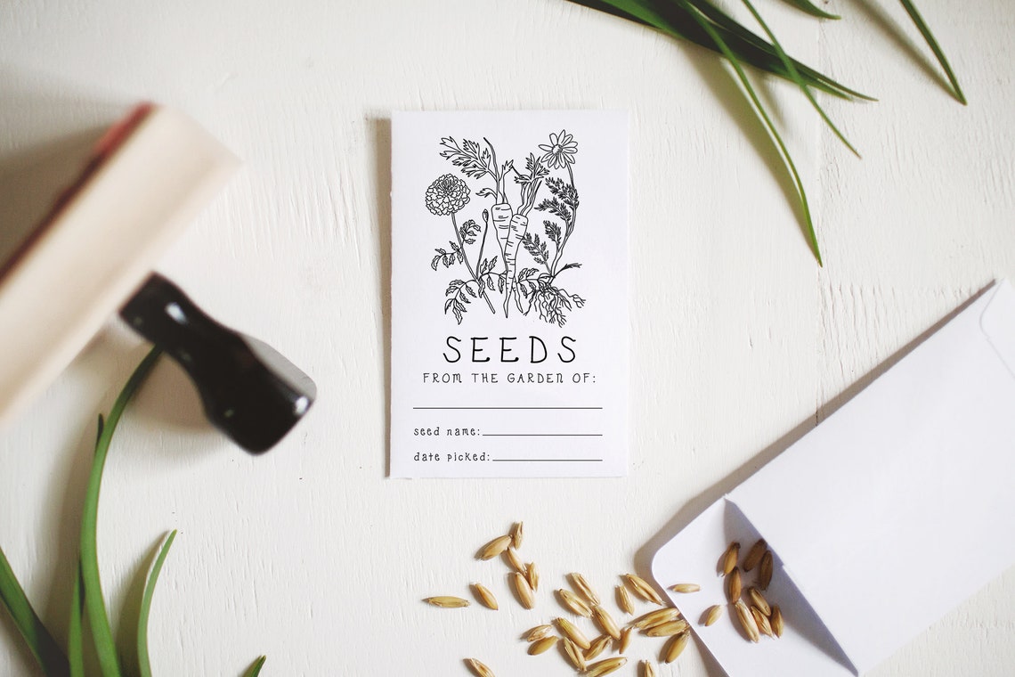 Custom Seed Packet Stamp Wildflower Seed Stamp Seed | Etsy