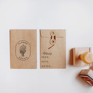 Seed Labels, Veggie Seed Labeling, Stamp Set for Seed Envelopes, Labels ...