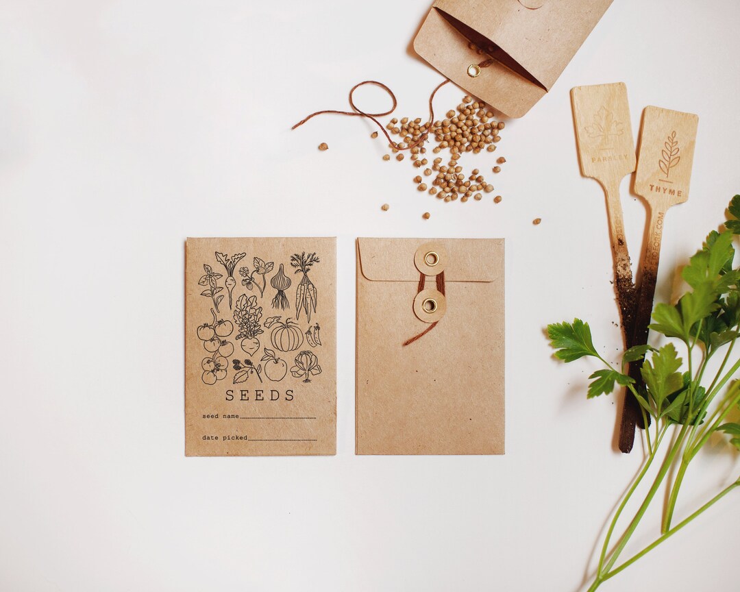 Seed Packet Stamp, Seed Labeling Stamp, Veggie Seed Stamp, Vegetable ...
