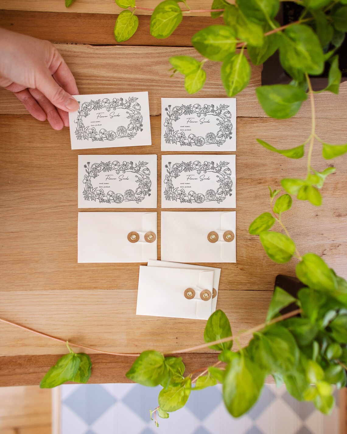Flower Seed Packet Stamp Fill in the Blank Seed Packet Seed - Etsy