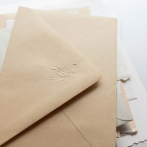 Monogram Floral Embosser | Simple Envelope Embosser, Emboss Wedding ...
