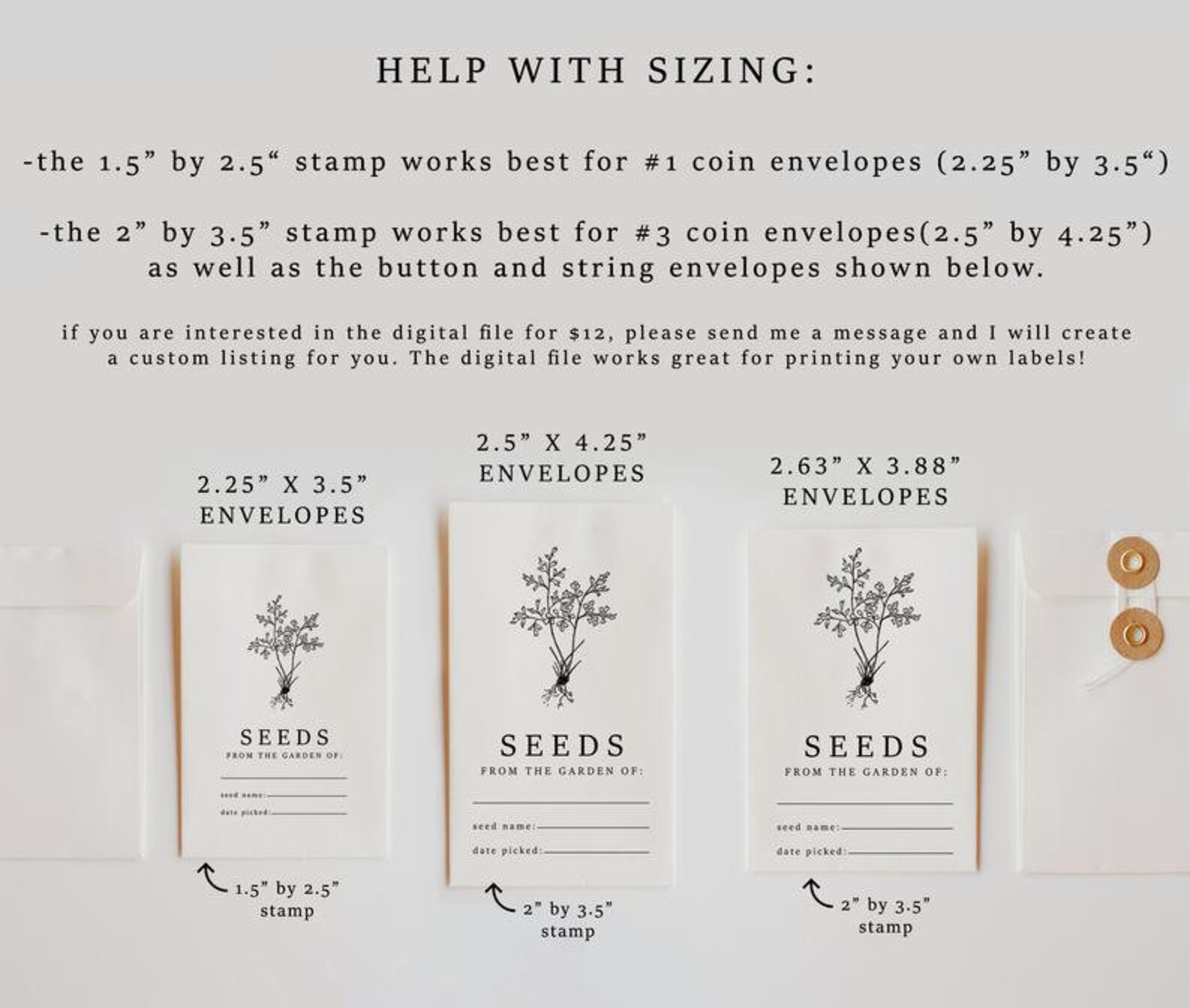 Flower Seed Packet Stamp Poppy Seed Stamp Seed Labeling | Etsy