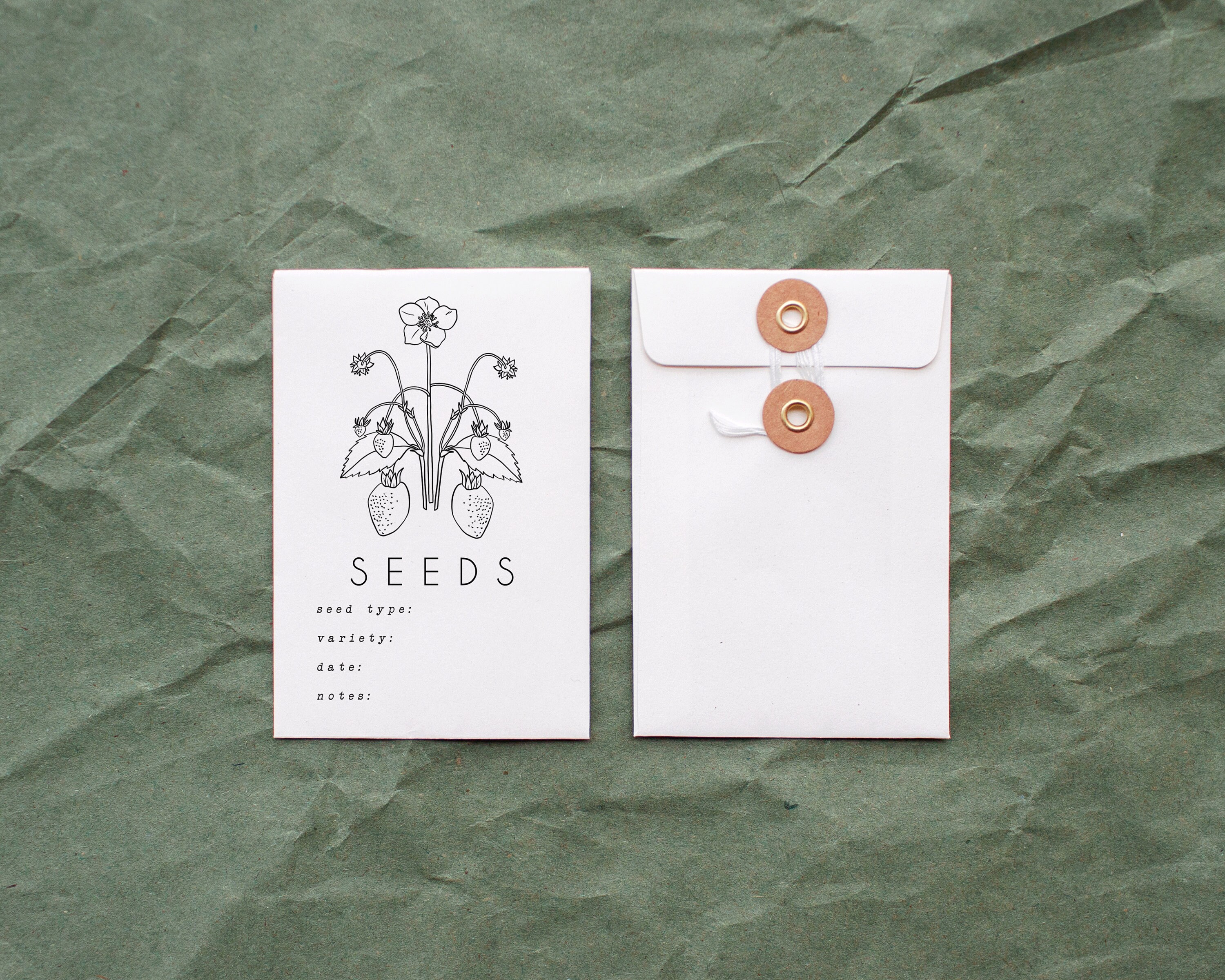 Strawberry Seed Packet Stamp Fruit Seed Stamp Seed Labeling - Etsy