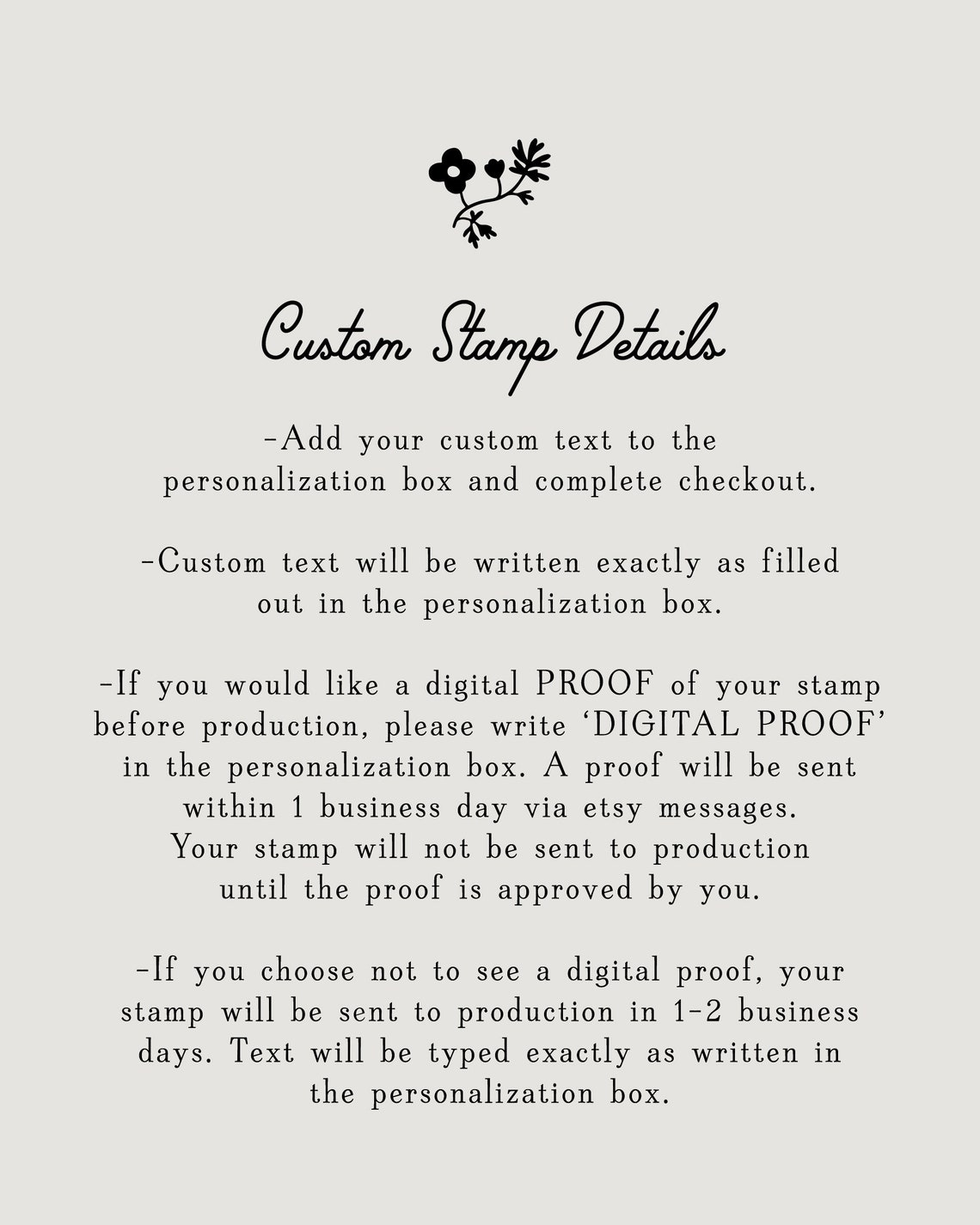 Wildflower Seed Stamp Custom Seed Stamp Custom Wedding - Etsy