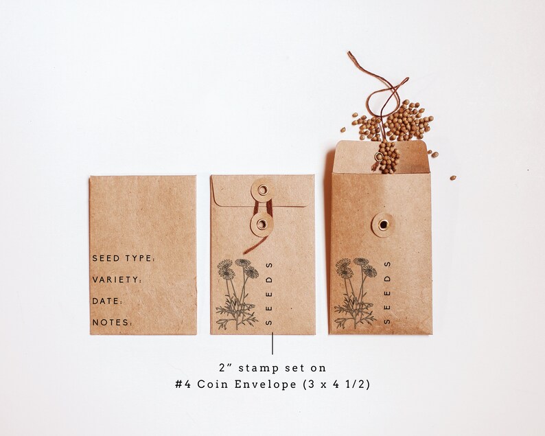Seed Labels Flower Seed Labeling Stamp Set for Seed - Etsy