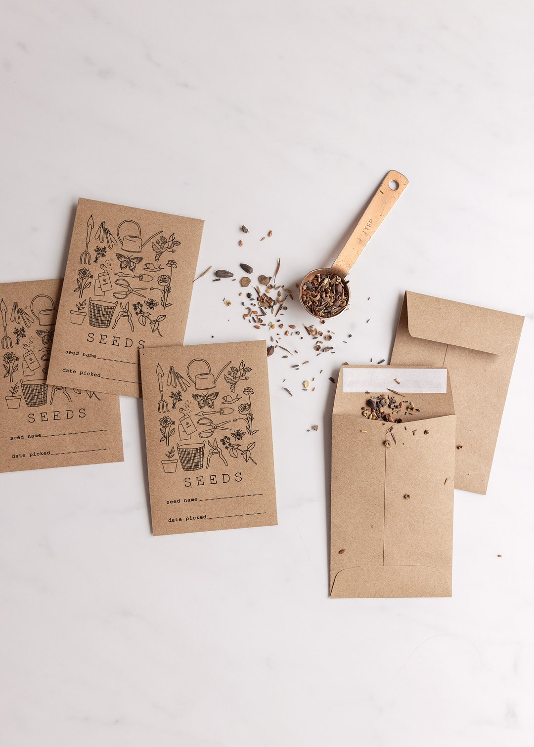 Printed Seed Envelopes Seed Packet Stamp Seed Labeling - Etsy