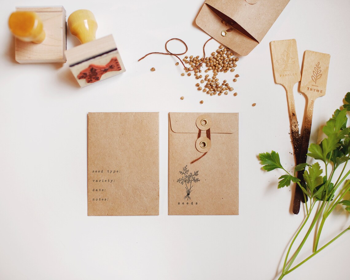 Seed Labels Veggie Seed Labeling Stamp Set for Seed - Etsy