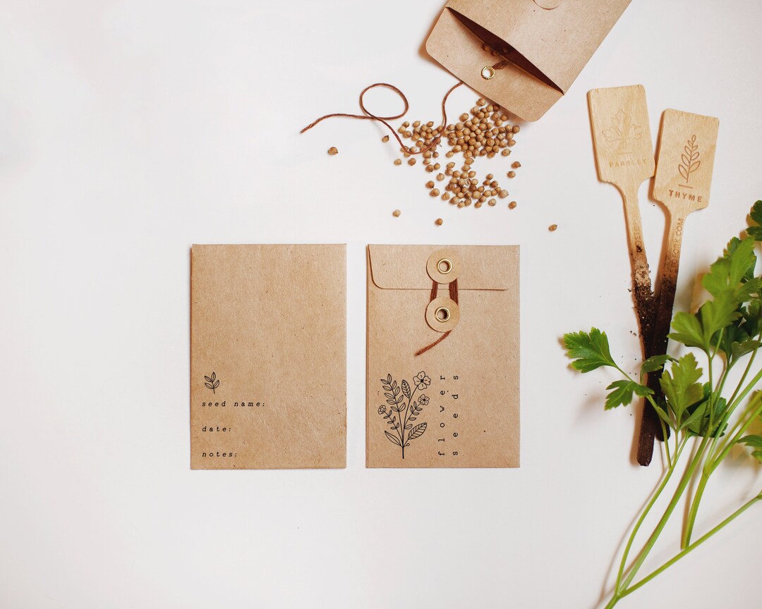 Seed Labels, Flower Seed Labeling, Stamp Set for Seed Envelopes, Labels ...