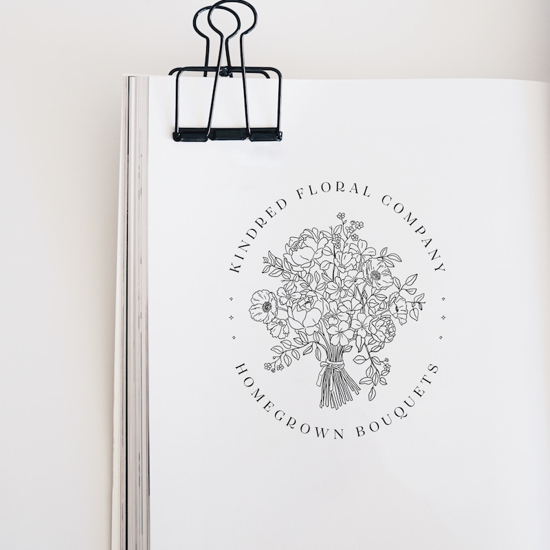 Floral Rubber Stamp - Etsy