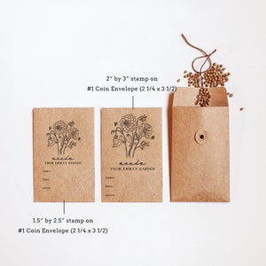 Custom Seed Packet Stamp | Wildflower Seed Stamp | Seed Labeling Stamp ...