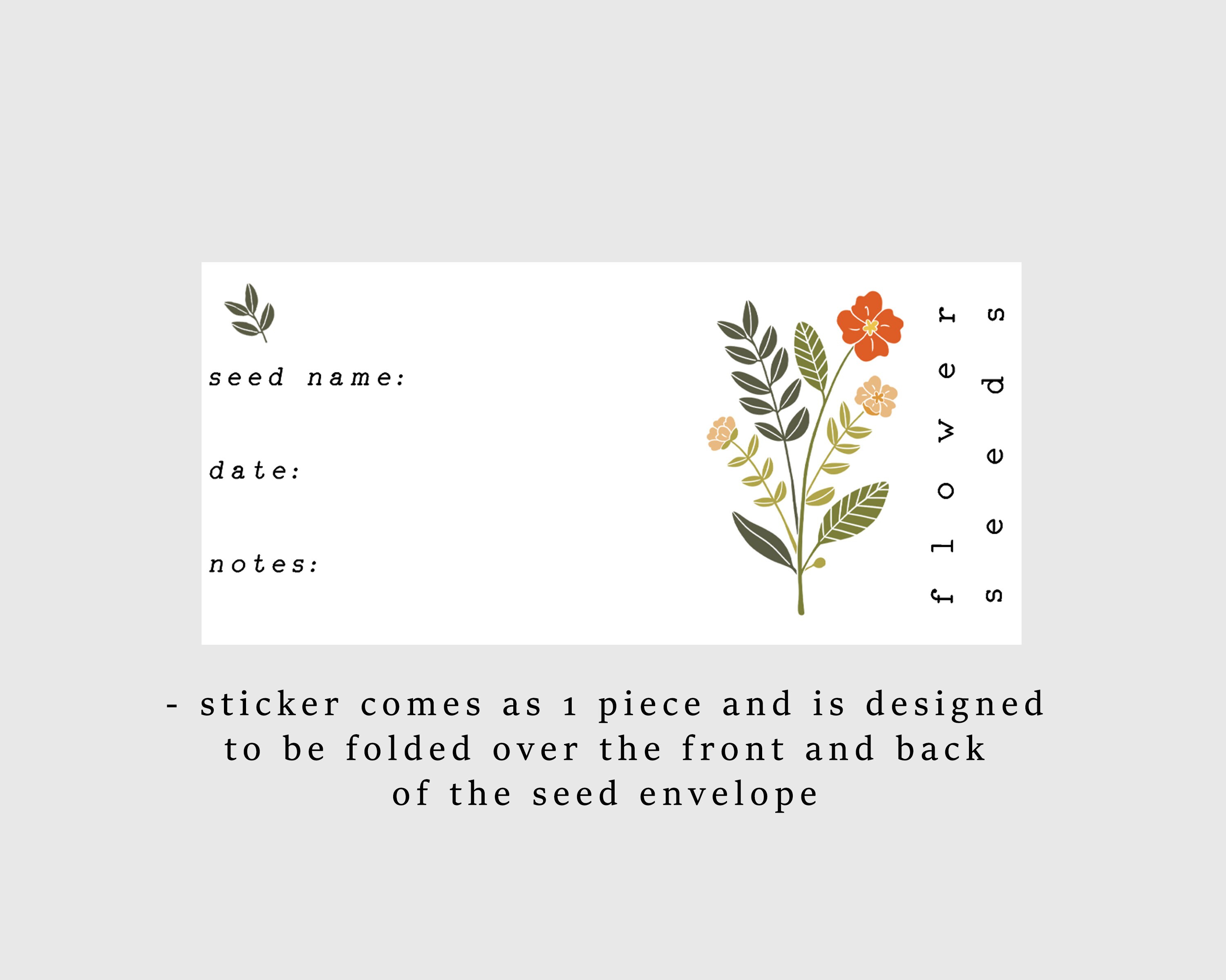 Seed Labels, Labeling for Flower Seeds, Labels for Zinnia Seeds ...