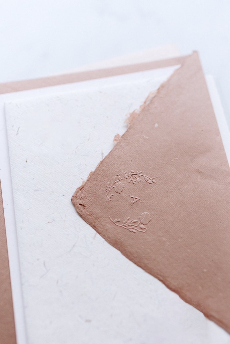 Monogram Floral Embosser | Simple Envelope Embosser, Emboss Wedding ...