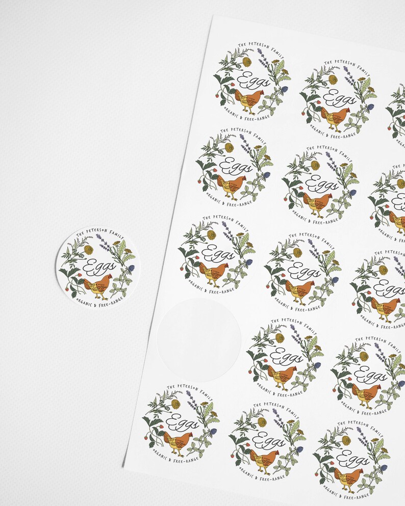 DIGITAL FILE, Custom Egg Sticker, Fresh Eggs, Chicken Sticker, Egg ...