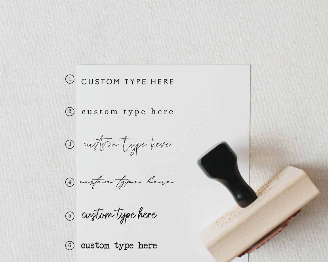 Custom Word Stamp Custom Wedding Stamp Custom Business - Etsy