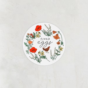DIGITAL FILE, Custom Egg Sticker, Fresh Eggs, Chicken Sticker, Egg ...