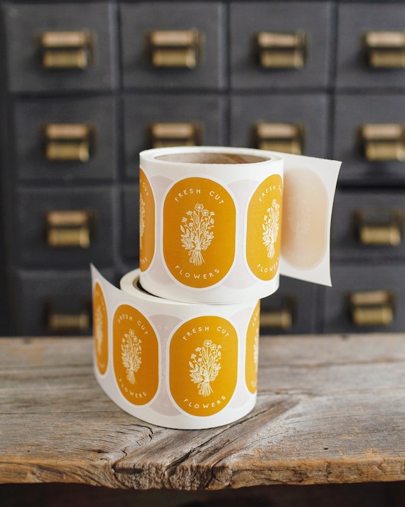 Flower Bouquet Sticker Fresh Cut Flowers Label Floral - Etsy