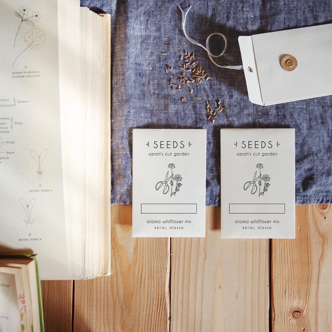 Custom Seed Packet Stamp | Wildflower Seed Stamp | Seed Labeling Stamp ...
