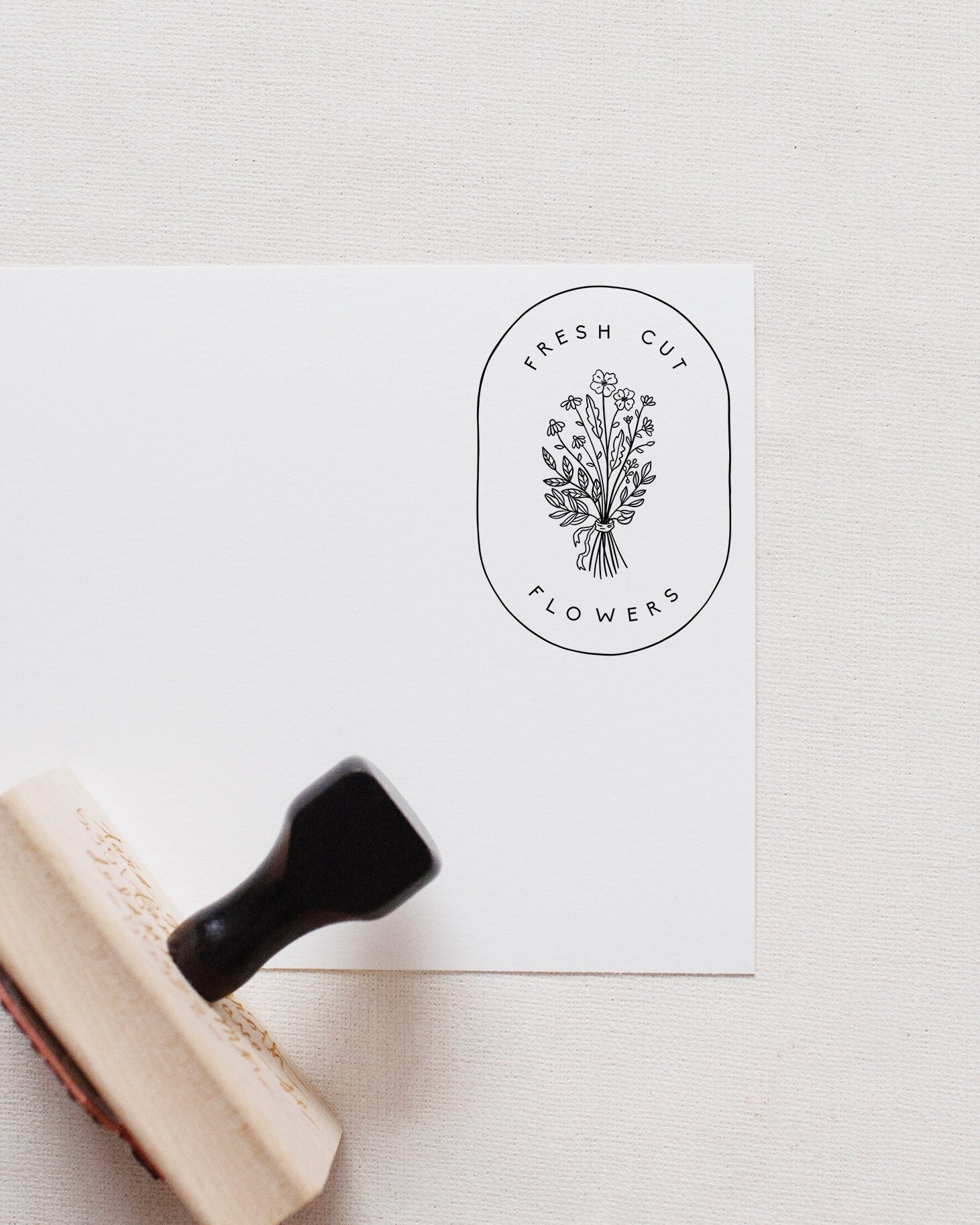 Custom Flower Bouquet Stamp Fresh Cut Flowers Stamp Floral | Etsy