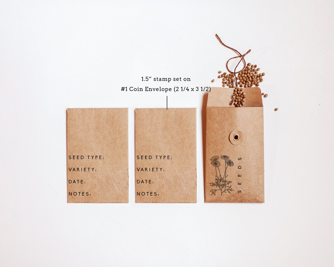 Seed Labels Flower Seed Labeling Stamp Set for Seed - Etsy