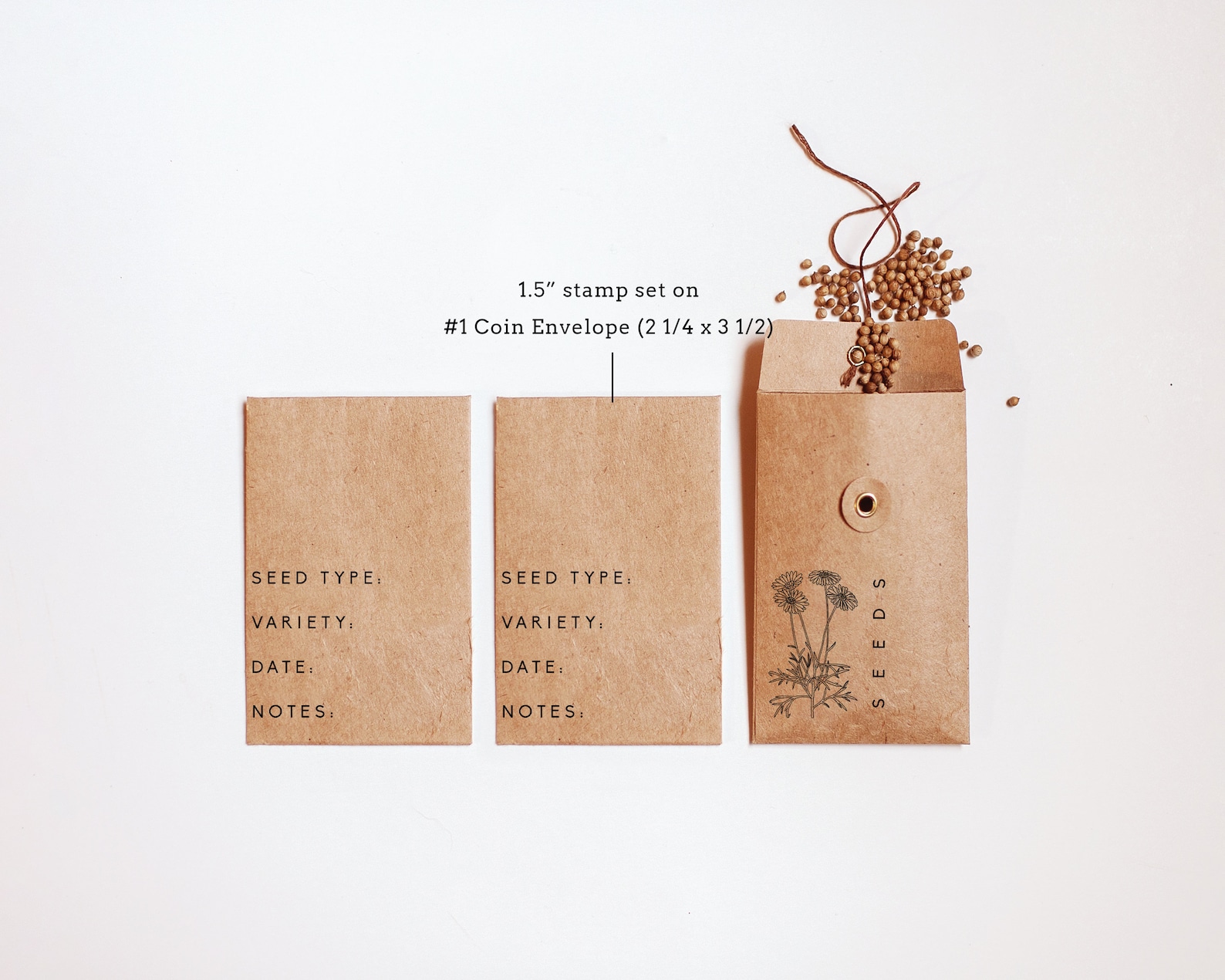 Seed Labels Flower Seed Labeling Stamp Set for Seed - Etsy