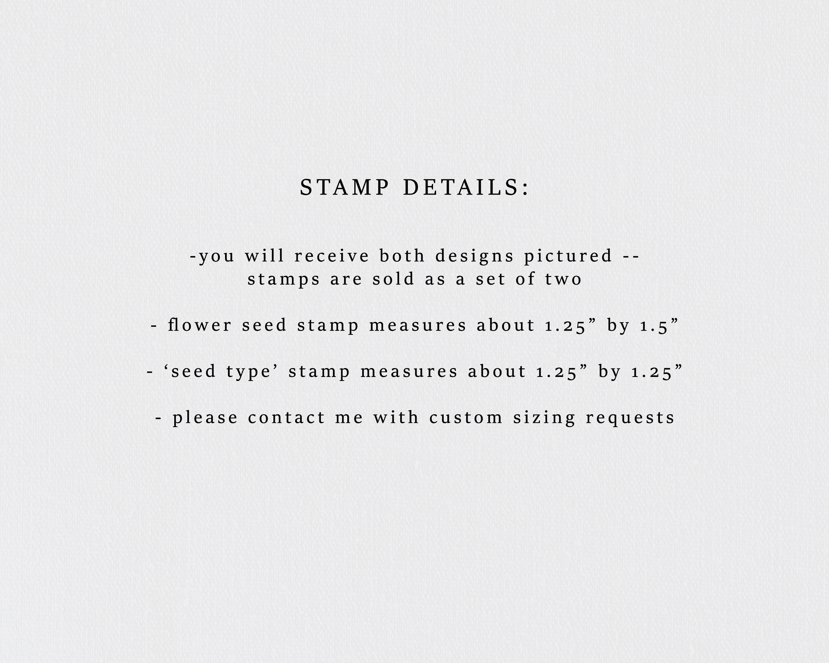 Seed Labels Flower Seed Labeling Stamp Set for Seed | Etsy