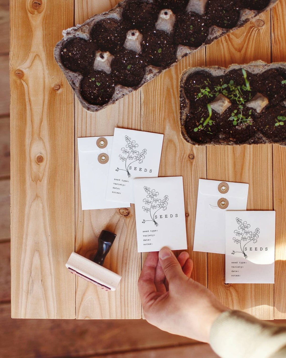 Flower Seed Packet Stamp Fill in the Blank Seed Packet Seed | Etsy