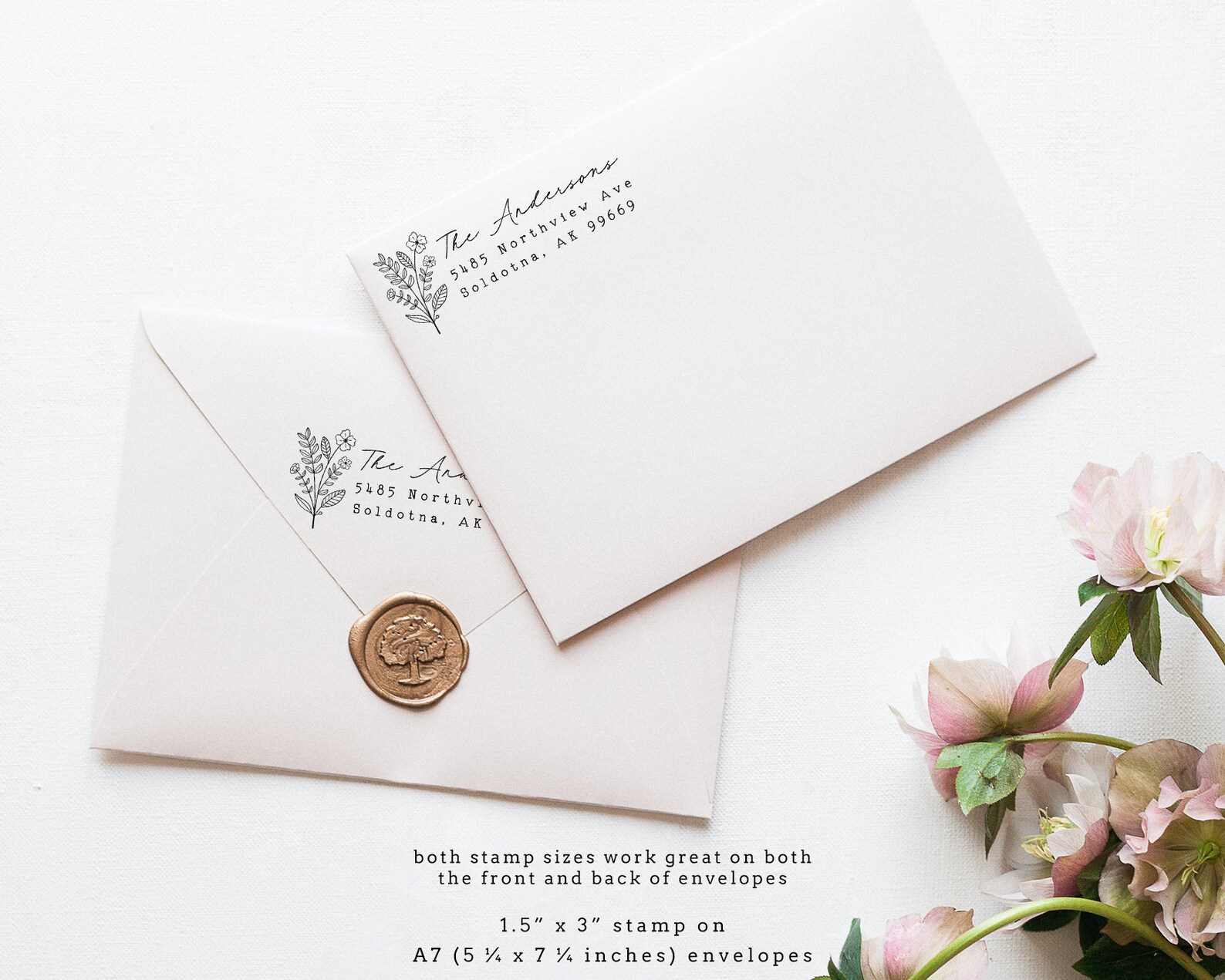 Custom Return Address Stamp, Typewriter Font Stamp, Scandinavian Home ...