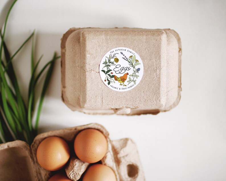 DIGITAL FILE, Custom Egg Sticker, Fresh Eggs, Chicken Sticker, Egg ...