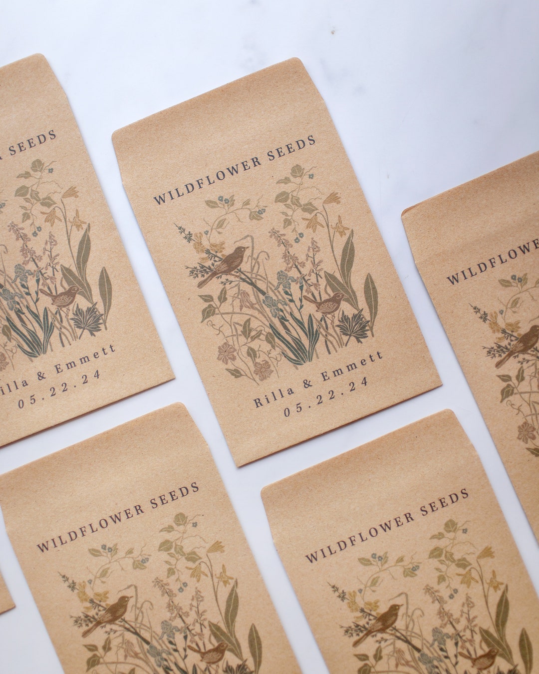 Wildflower Envelopes | Wildflower Wedding Favors, Printed Seed ...