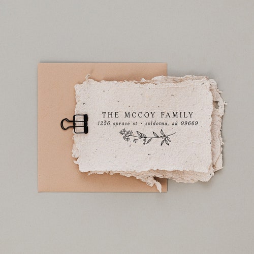 Custom Return Address Stamp Typewriter Font Stamp - Etsy