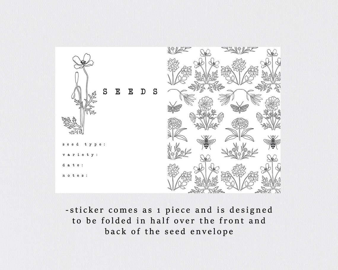 Seed Labels Flower Seed Labeling Sticker Label for Seed - Etsy