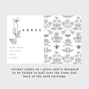 Seed Labels, Flower Seed Labeling, Sticker Label for Seed Envelopes ...