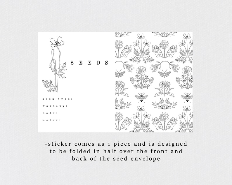 Seed Labels Flower Seed Labeling Sticker Label for Seed - Etsy