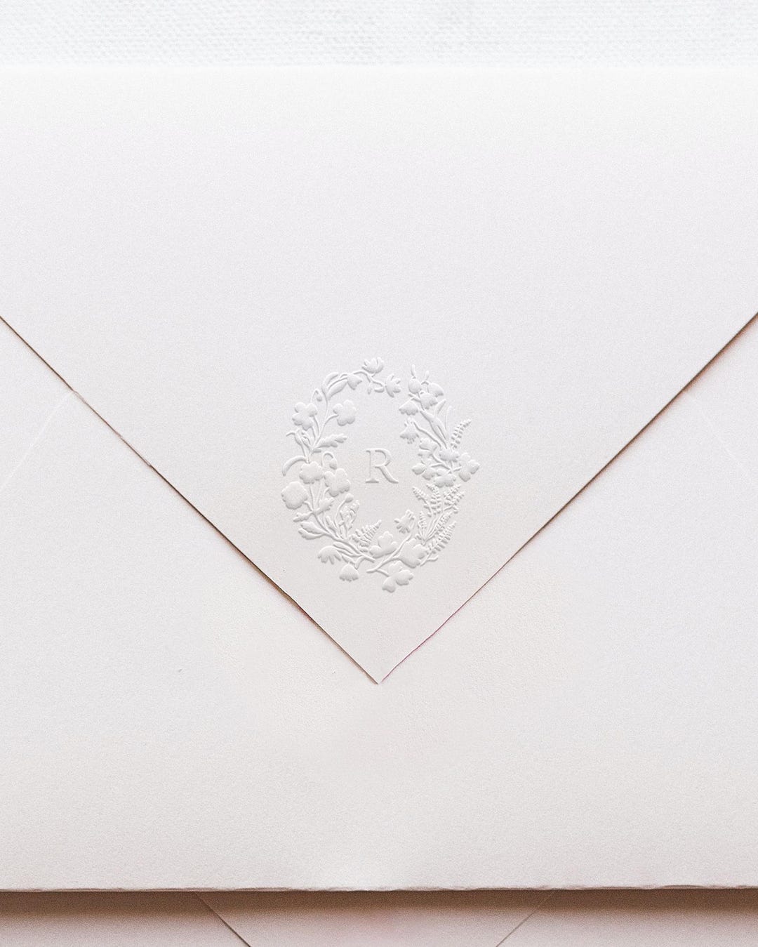 Monogram Floral Embosser | Simple Envelope Embosser, Emboss Wedding ...