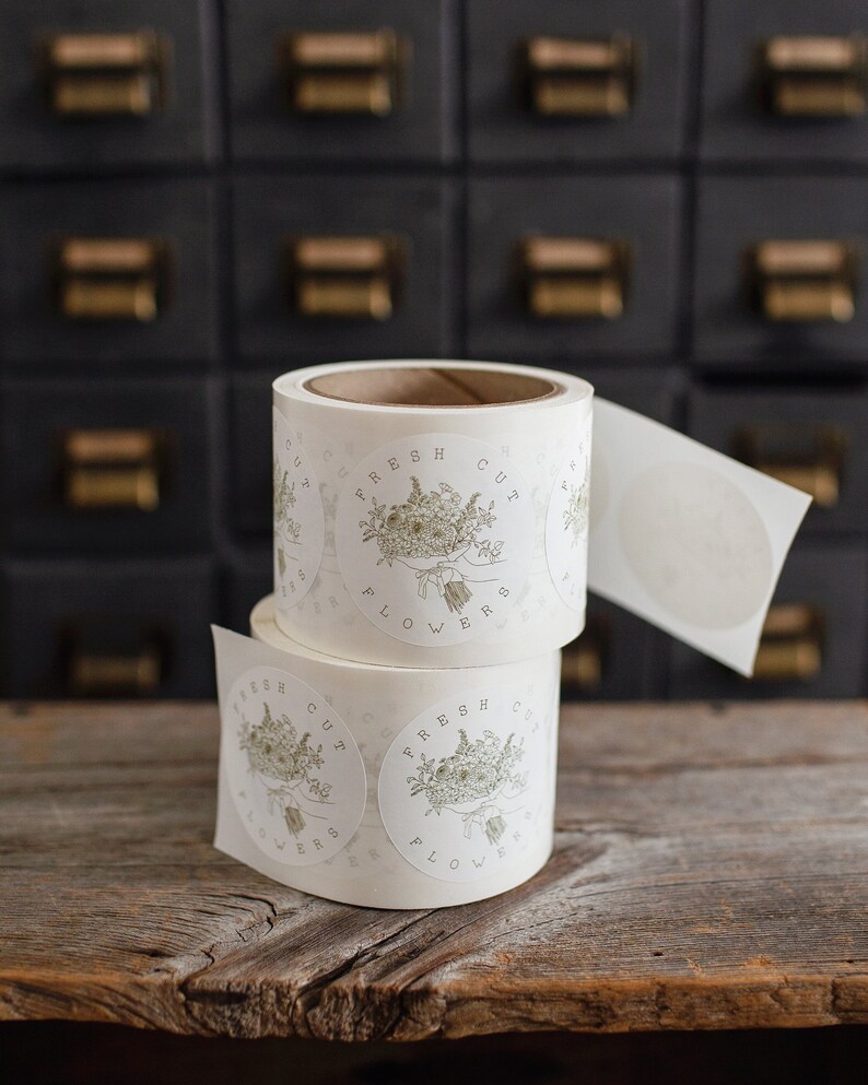 Flower Bouquet Sticker Fresh Cut Flowers Label Floral - Etsy