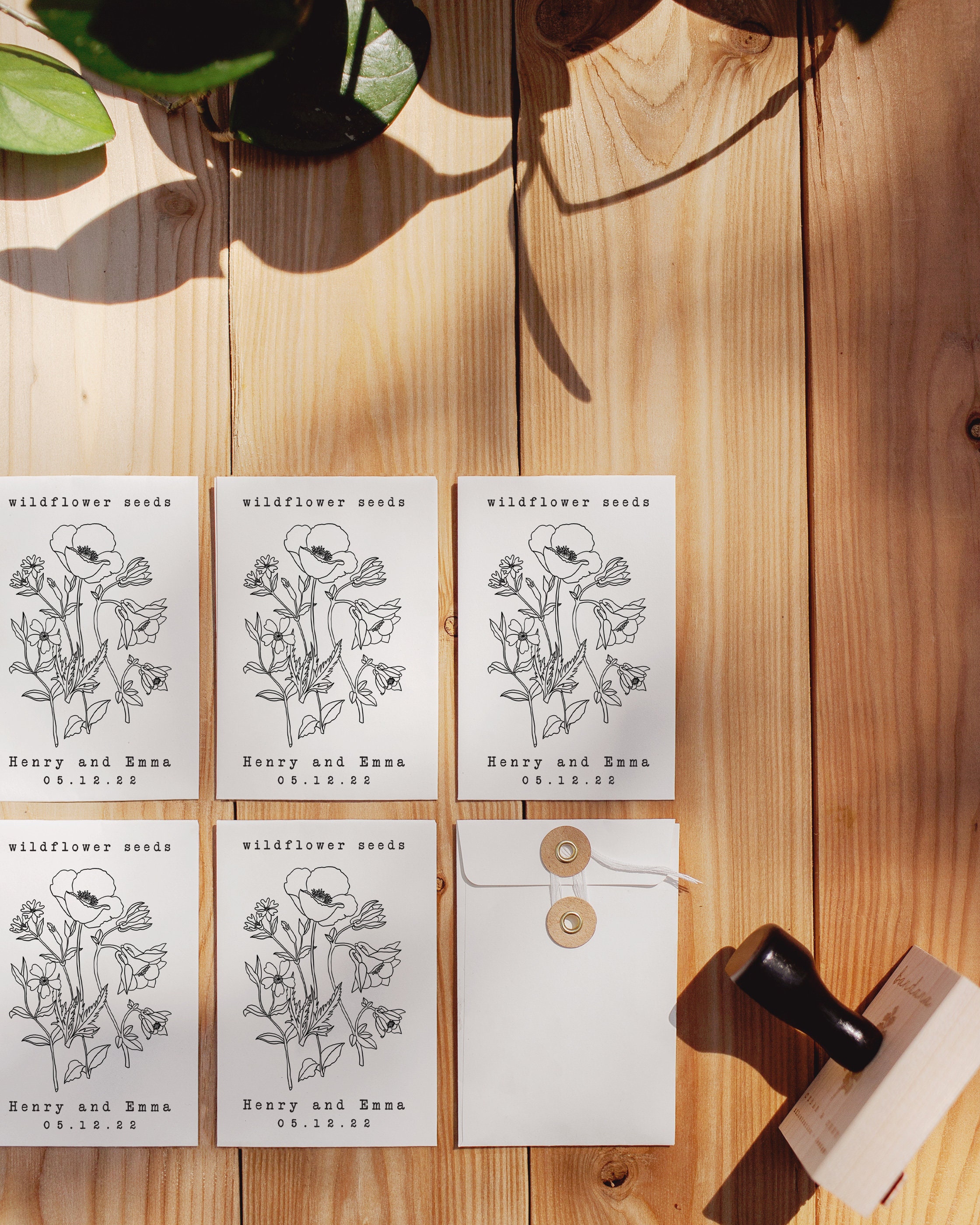 Wildflower Seed Stamp Custom Seed Stamp Custom Wedding - Etsy
